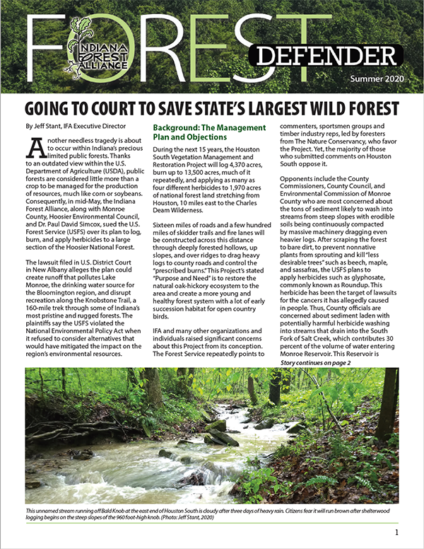 Forest Defender Journal – Indiana Forest Alliance